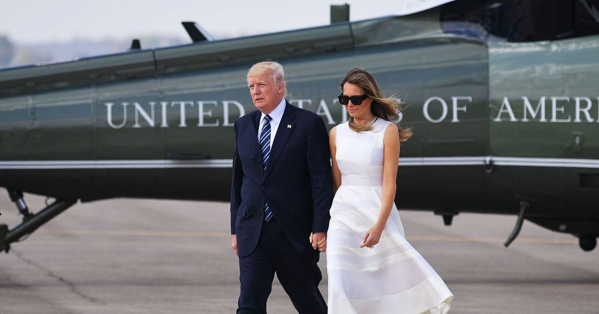 Donald and Melania Trump Make a Point to Hold Hands