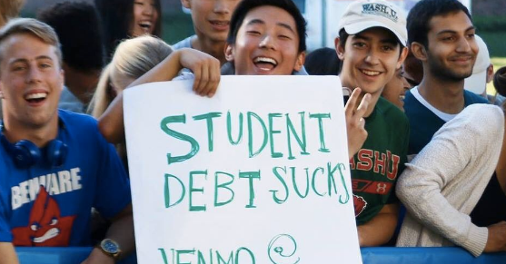 Student Venmo Sign at Presidential Debate News Raises $400