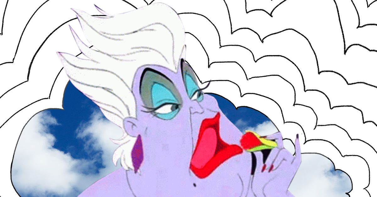 I Think About This a Lot: Ursula Applying Red Lipstick