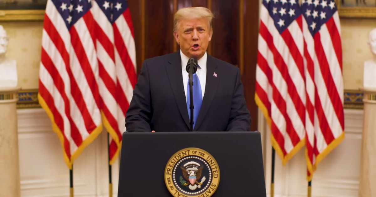 Trump Farewell Hypocritically Touts Patriotism, Free Speech