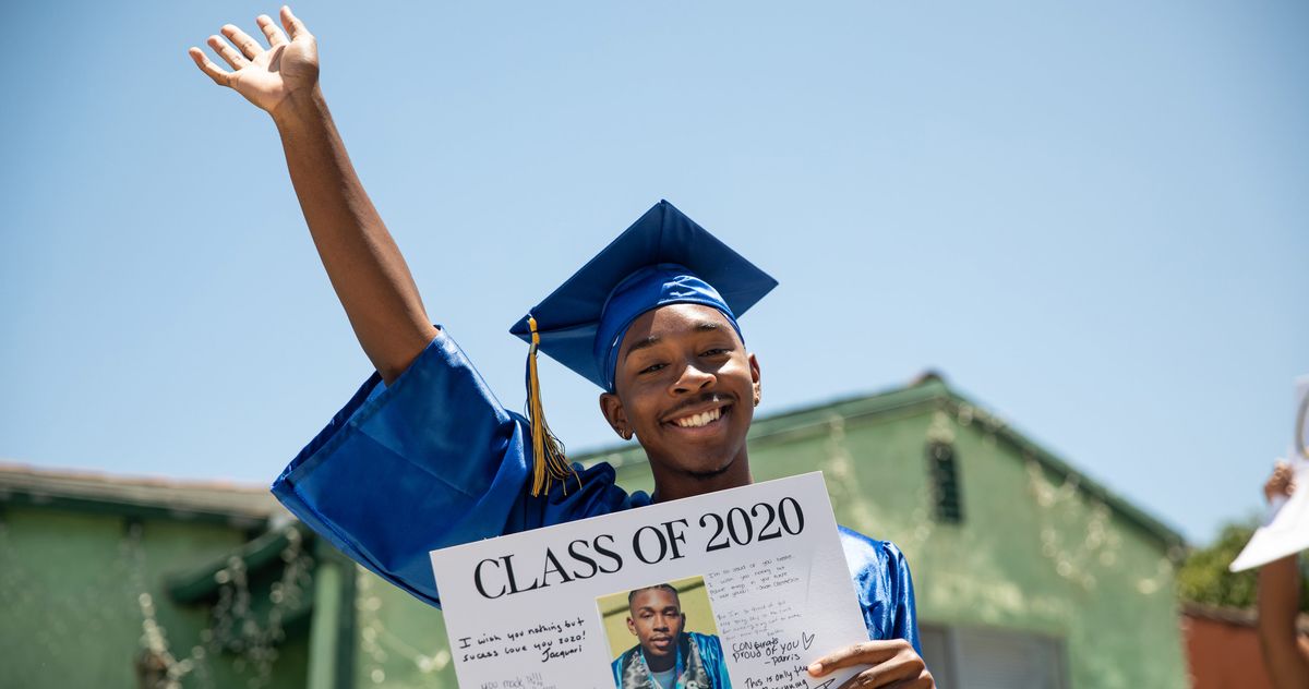 Scenes From a Joyful High-School Graduation Parade
