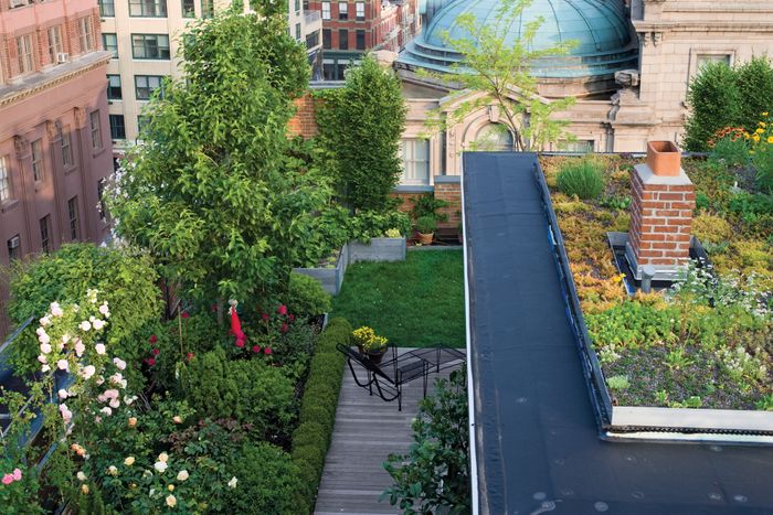 Tour a NYC Apartment With a Two-Level Rooftop Garden