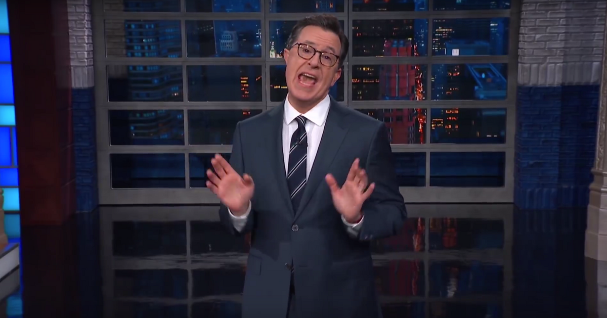 Stephen Colbert Can’t Stop Laughing; Leaves Late Show Stage