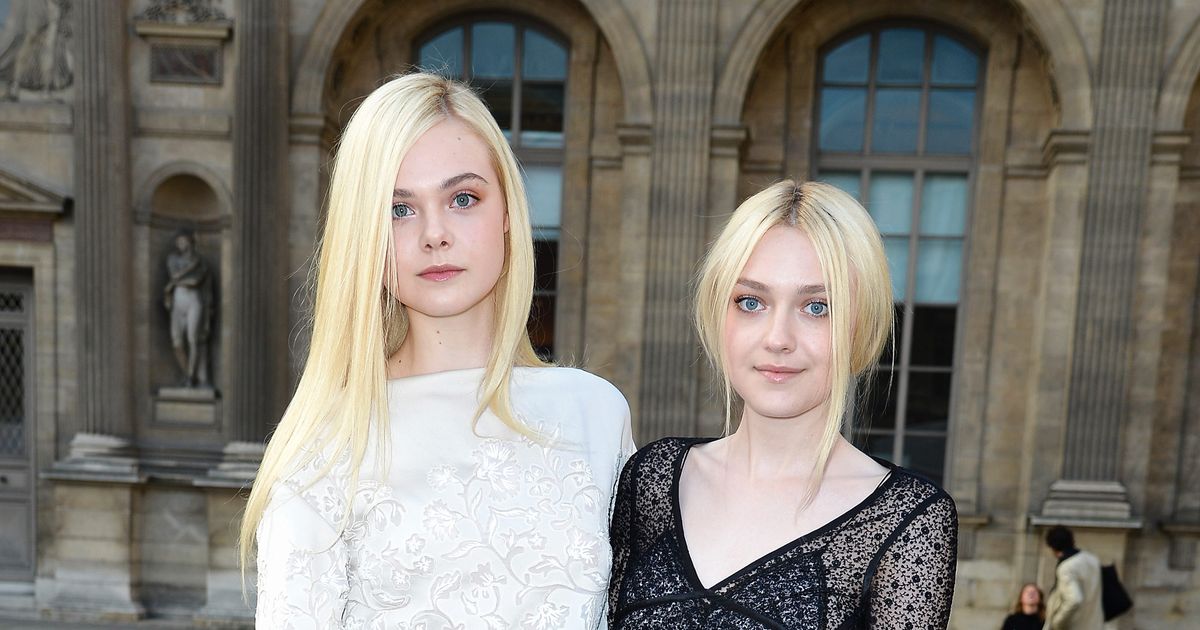 The Fanning Sisters Were Opposites at Louis Vuitton