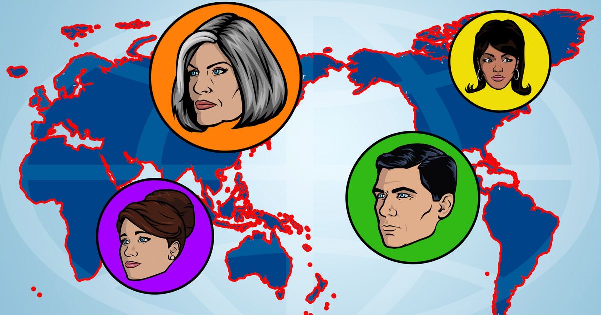 All Of the Places Around the World the Archer Characters Have Been To