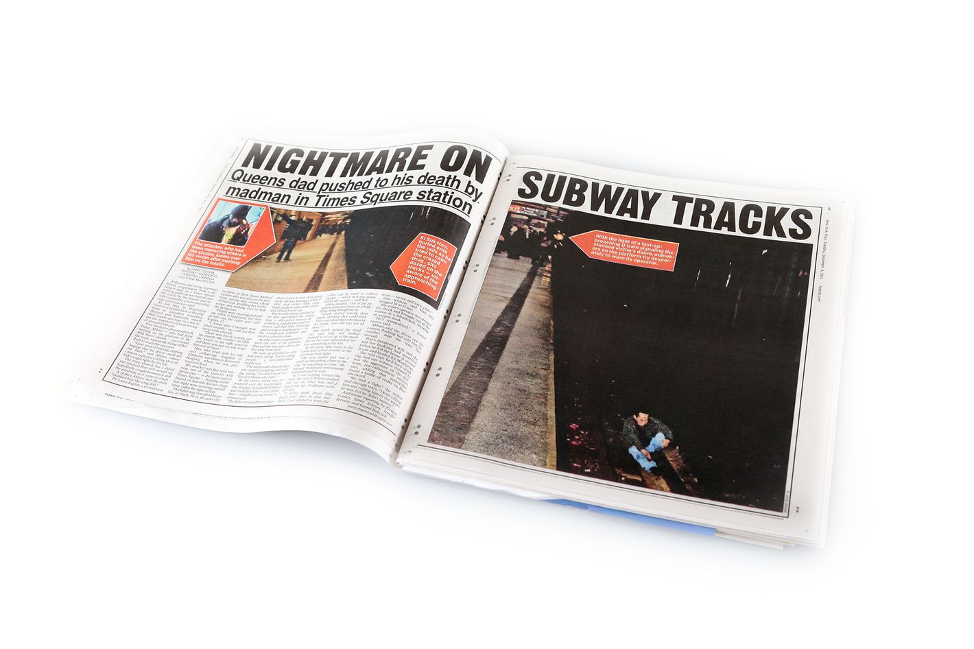New York Post Cover Shows Seconds Before Subway Death