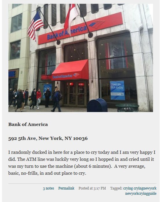 Where to Cry in Public Peacefully in New York City [Updated]