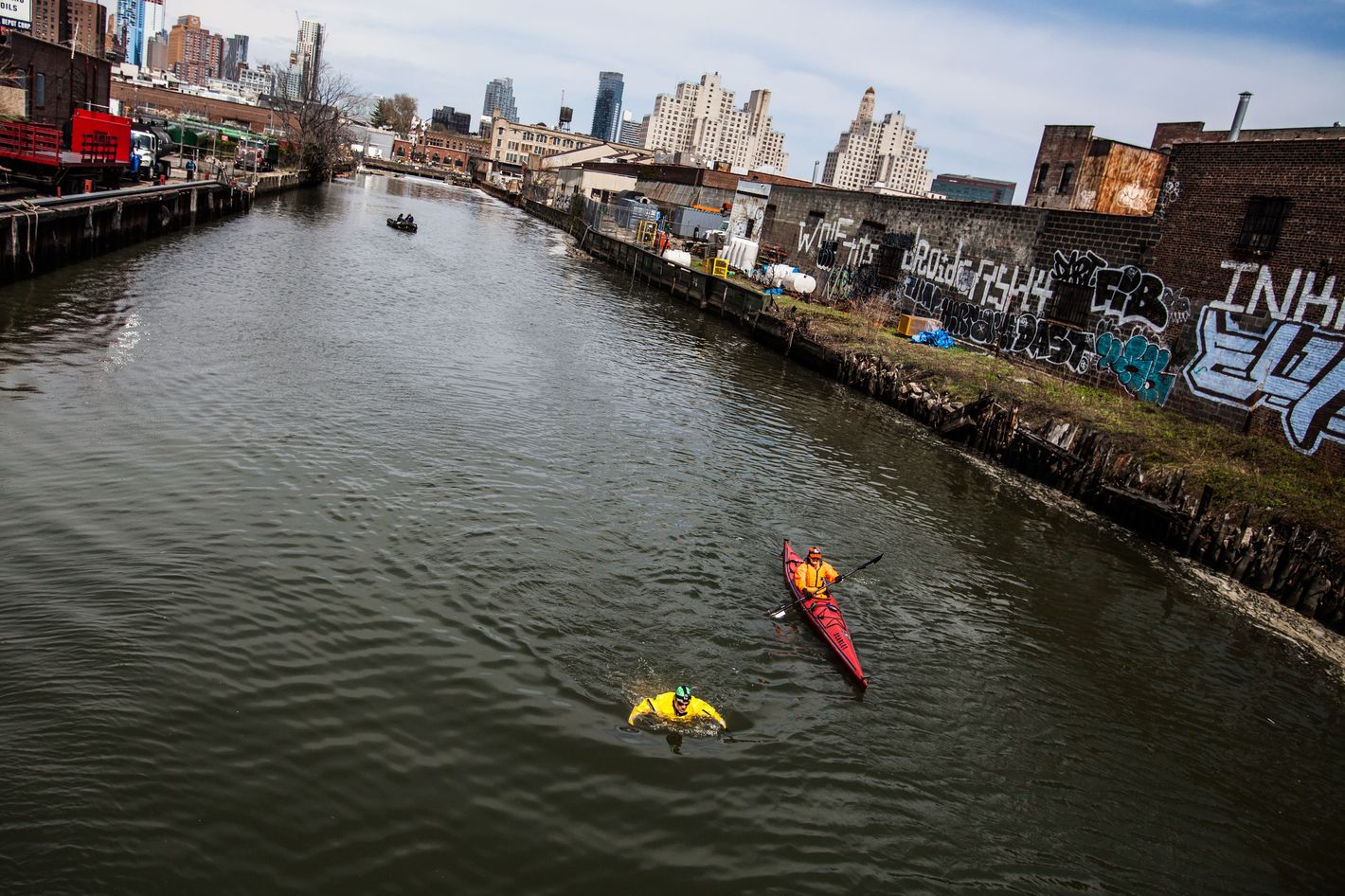 This Man Went for a Swim in the Gowanus Canal