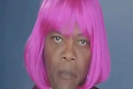 Samuel L Jackson Pink Wig