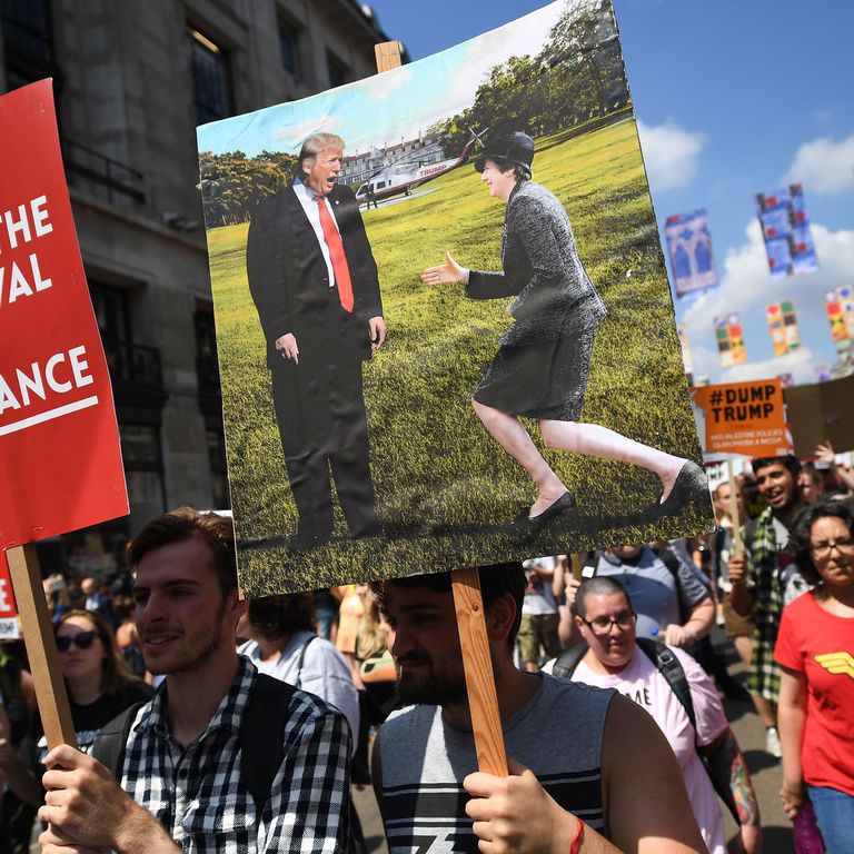 The Best Signs From the London Trump Protest