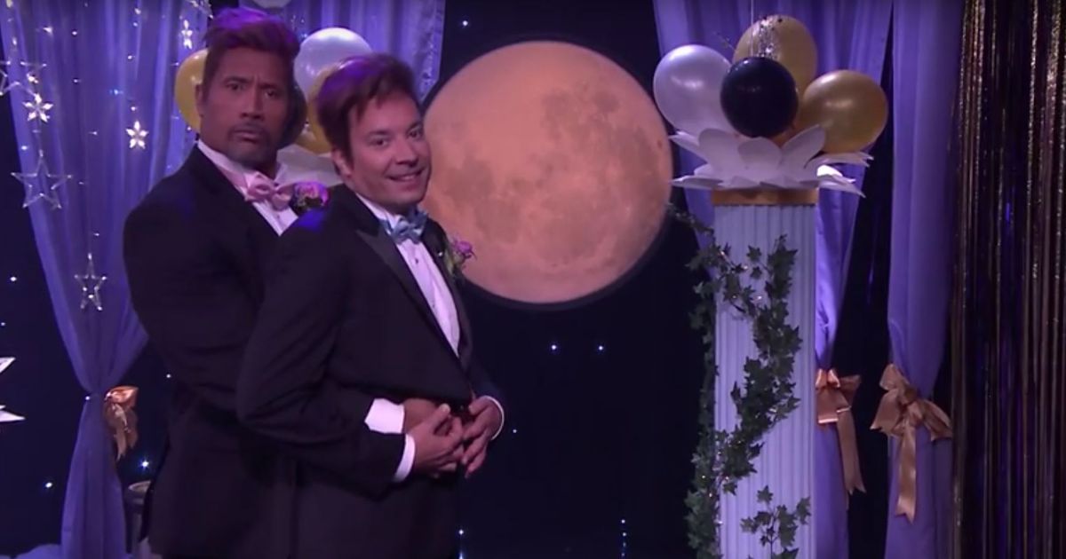 Watch Dwayne Johnson and Jimmy Fallon Go to the Prom, Outrageously Skip ...