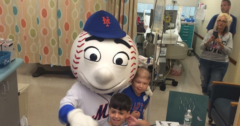 Mr. Met Visits Hospital, Kids Want to Know What the Deal Is With His ...
