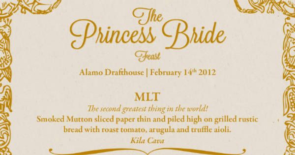 Read a Princess Bride–Themed Menu