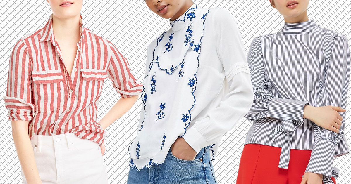 9 Colorful Work Blouses Under $100