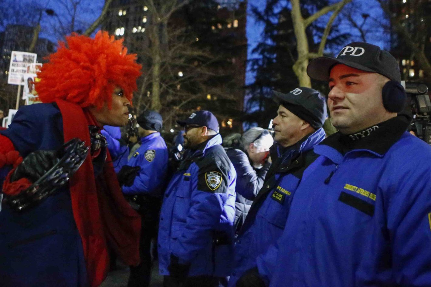 Scenes From Friday Night’s Pro-Cop Rally