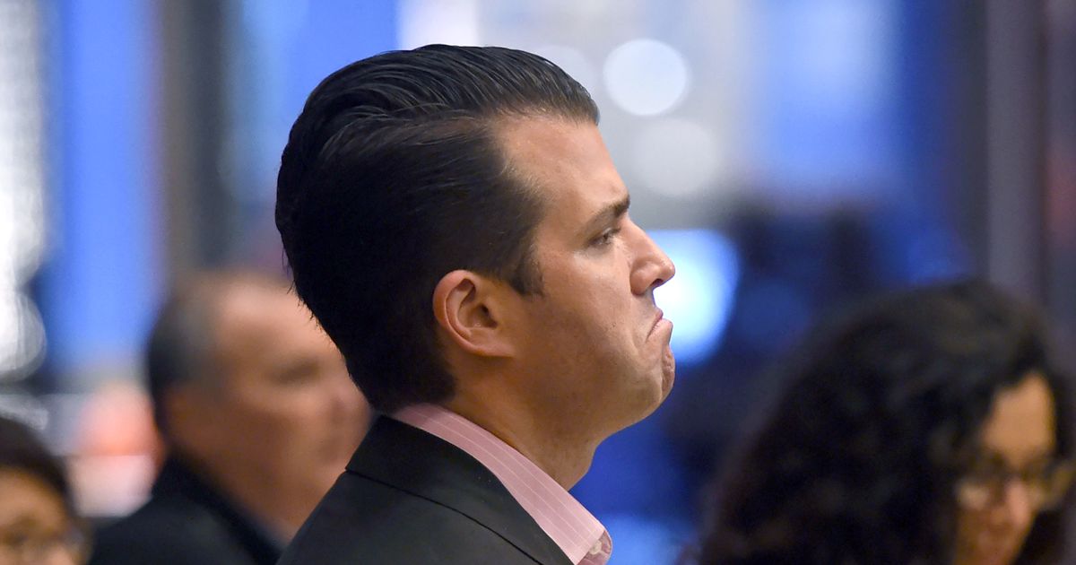 Donald Trump Jr. in Woods Sitting on Tree Stump Becomes Meme