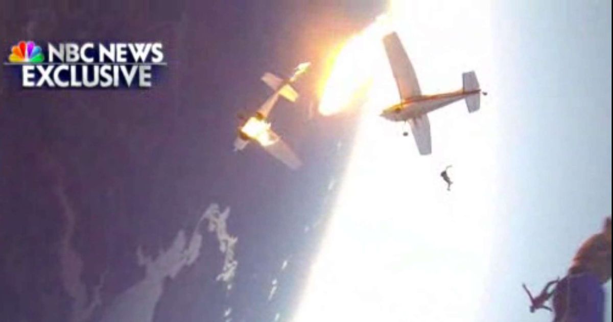 Skydivers Escape Fiery Midair Collision Unscathed and Slightly Richer