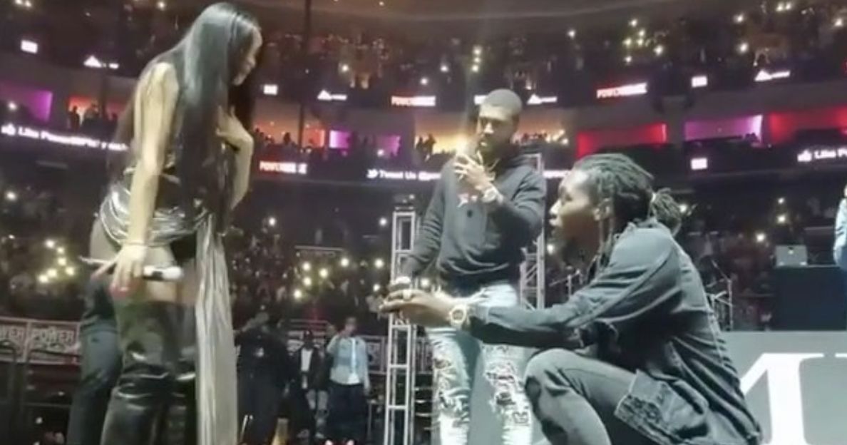 Enjoy Watching Cardi B Get Engaged Onstage Mid-Concert