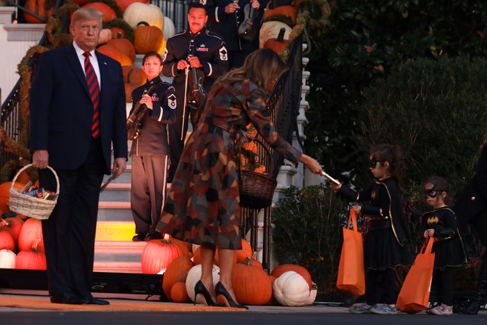 Donald Trump and Melania Try to Give Out Halloween Candy