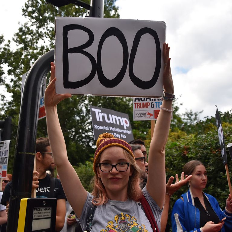 The Best Signs From the London Trump Protest