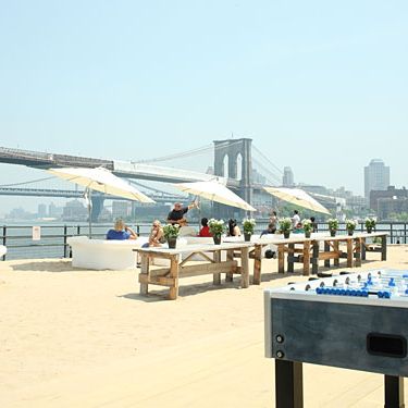 First Look at Beekman Beer Garden Beach Club, Now Open for Ping-Pong