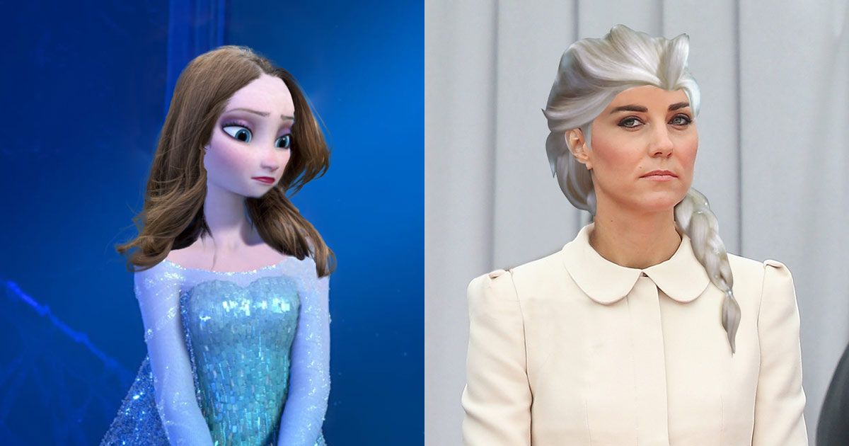 Freaky Friday Hair-Swap: Kate Middleton and Elsa From Frozen