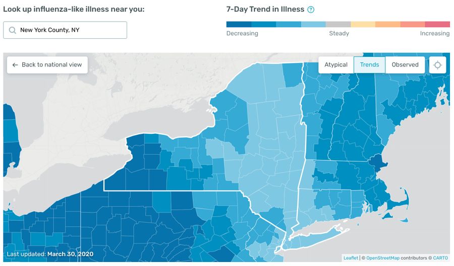 Kinsa Fever Maps Show Restrictions Are Slowing Coronavirus