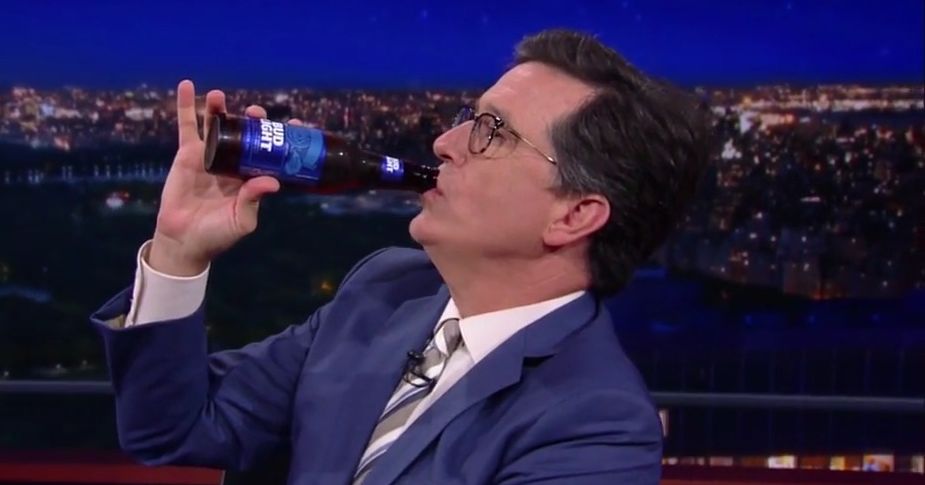 If You Were Stephen Colbert, You Too Would Drink a Beer on Live ...