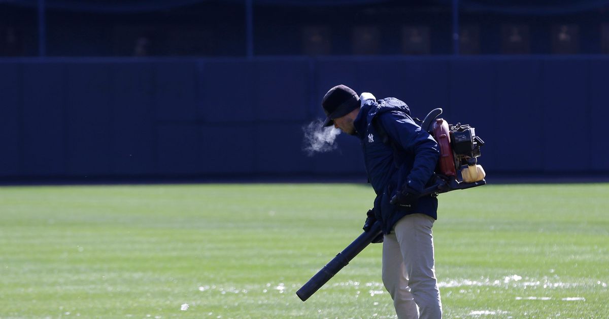 It’s Opening Day at Yankee Stadium and There’s Ice on the Field