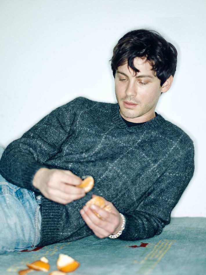 Logan Lerman on ‘Hunters’ and Dyeing His ‘Shock White’ Hair